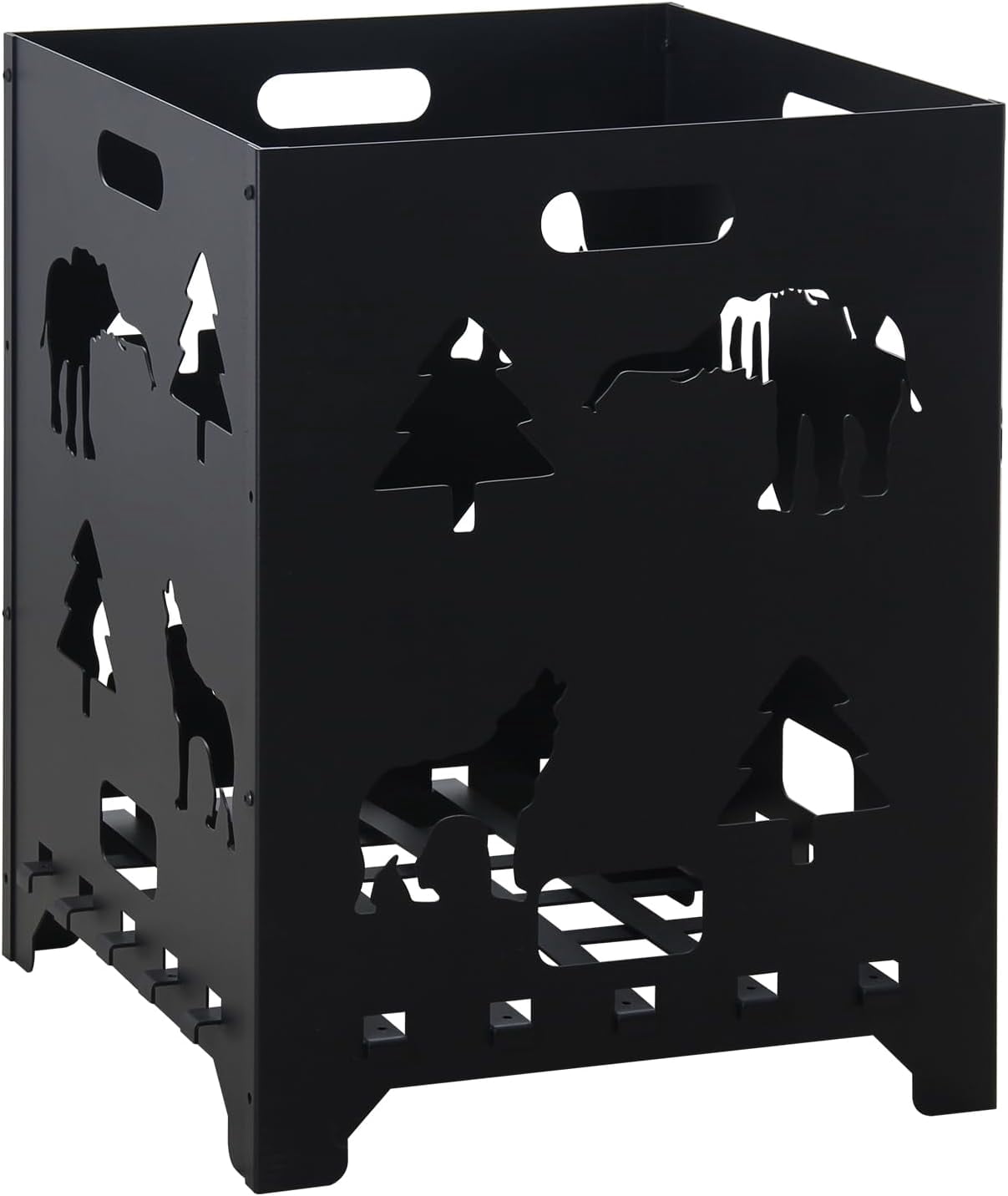 Burn Barrel for Outside, 27 Inch Carbon Steel Burn Cage with Handle ...