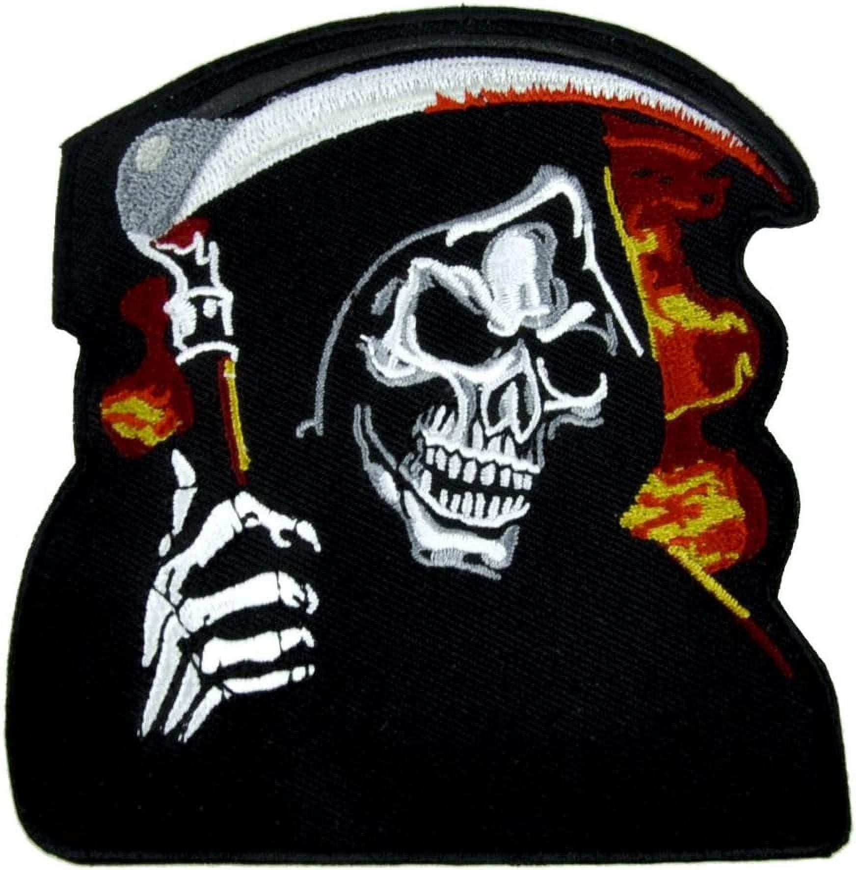 Burn in Grim Reaper Patch Iron on Applique Alternative Clothing ...