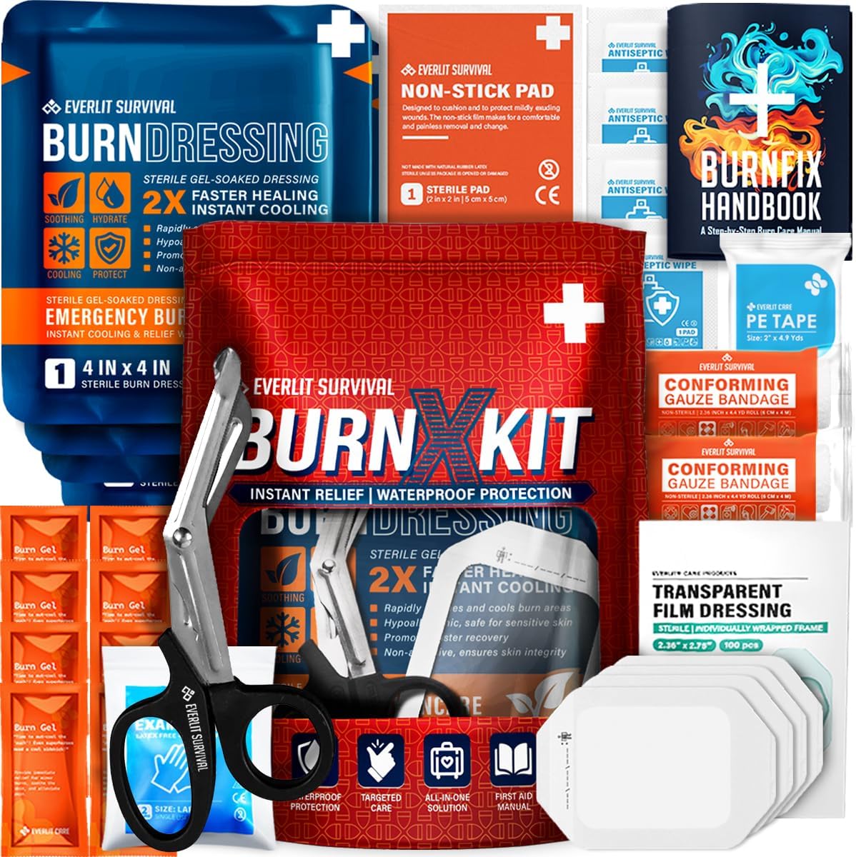 Burn Kit RHINO RESCUE - Complete First Aid Treatment With Hemostatic ...