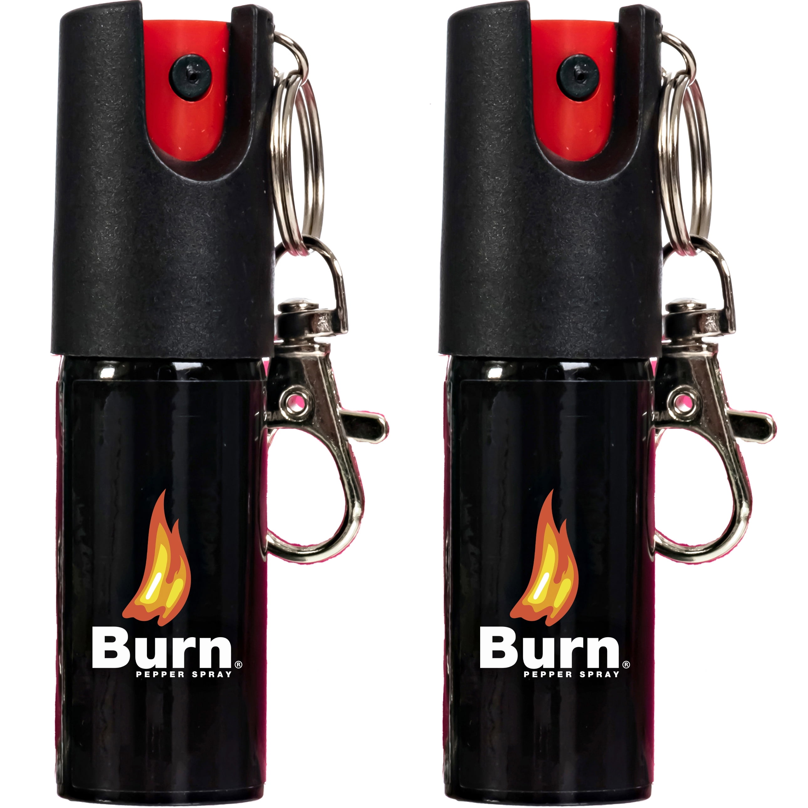 Burn Pepper Spray Keychain for Self Defense - Max Strength 1/2oz Black ...