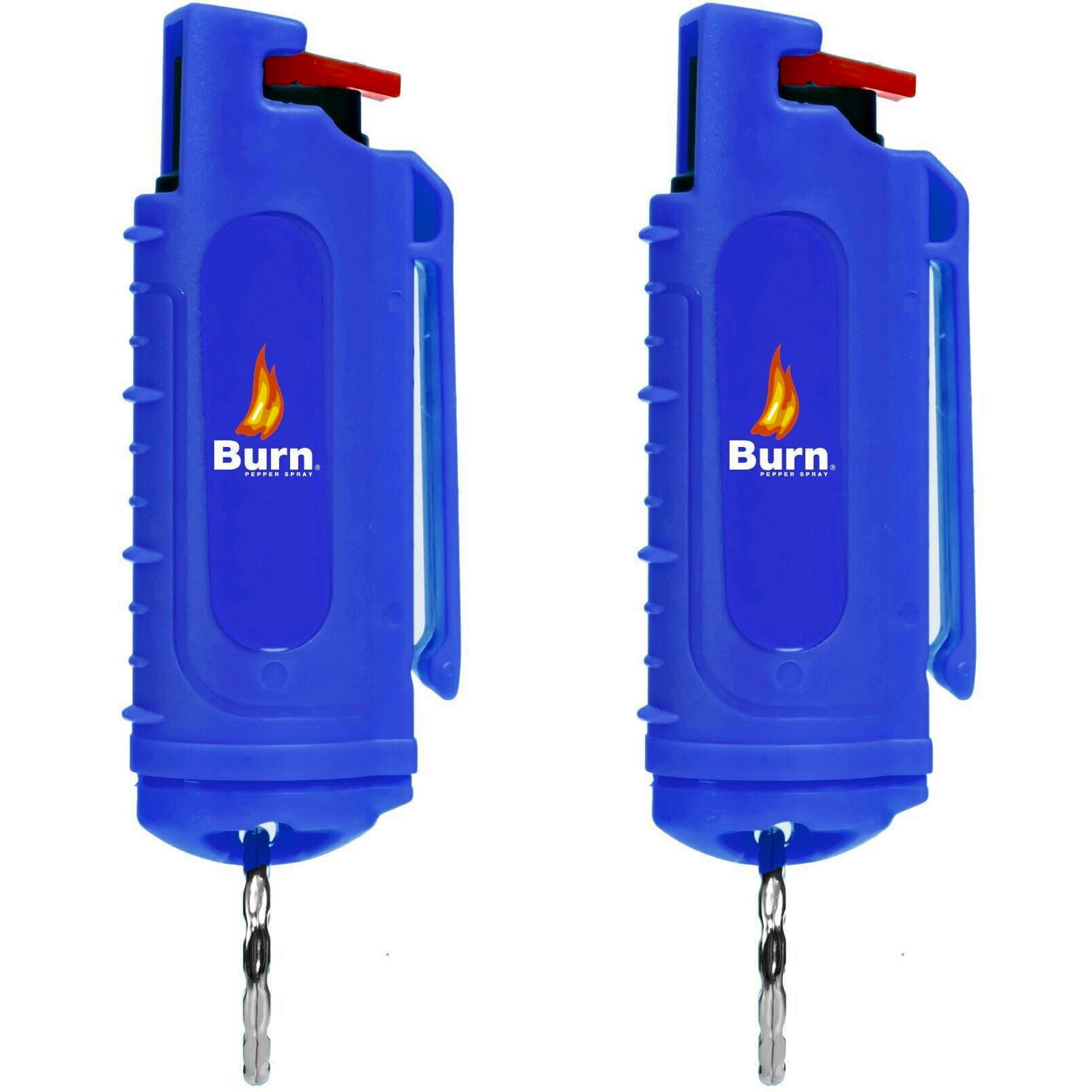 BURN Pepper Spray, 1/2oz Strength Self Defense Keychain, Blue, 2 Pack ...