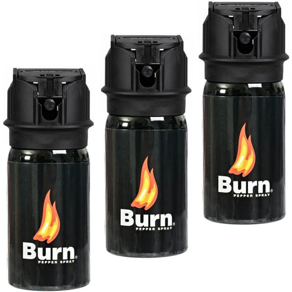 Burn Pepper Spray for Self Defense Max Strength - 1.35 fl oz Black 3 ...