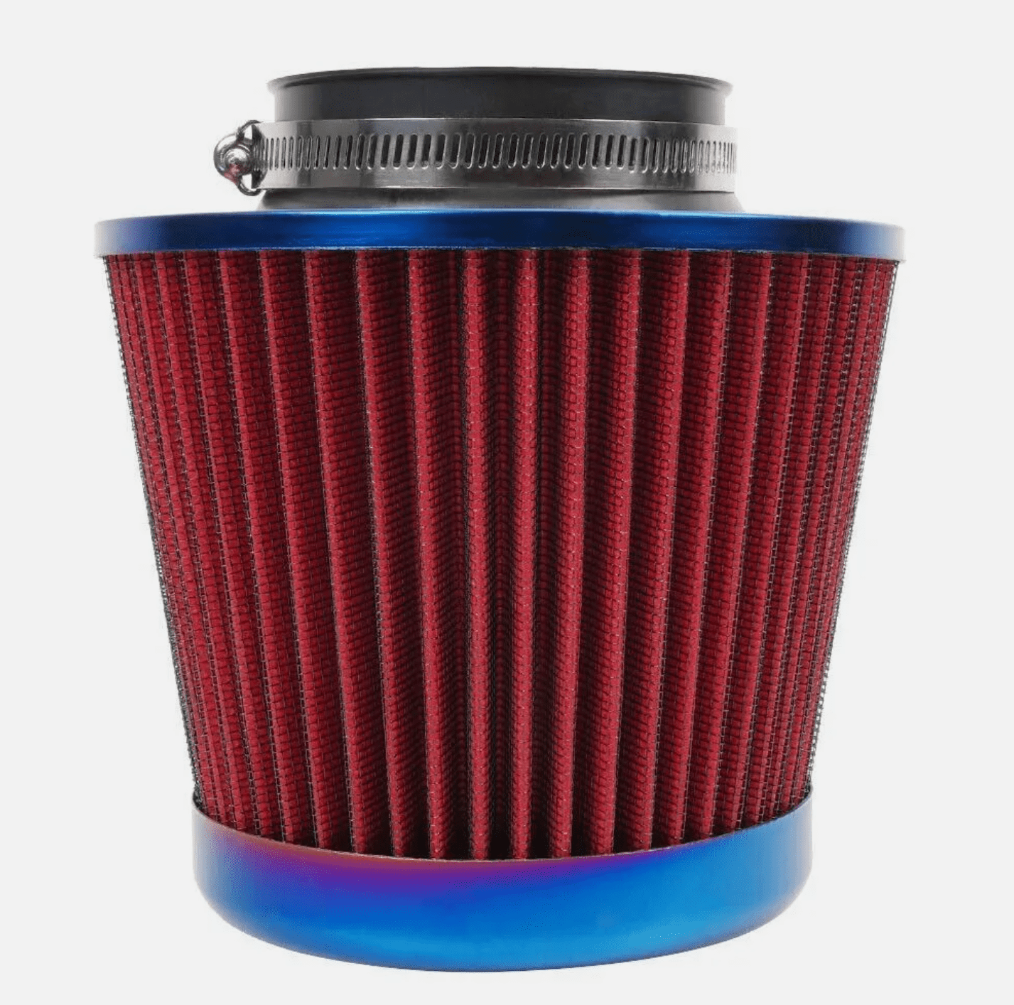 Burn Red 3" 76mm Inlet Cold Air Intake Cone Replacement Quality Dry Air ...