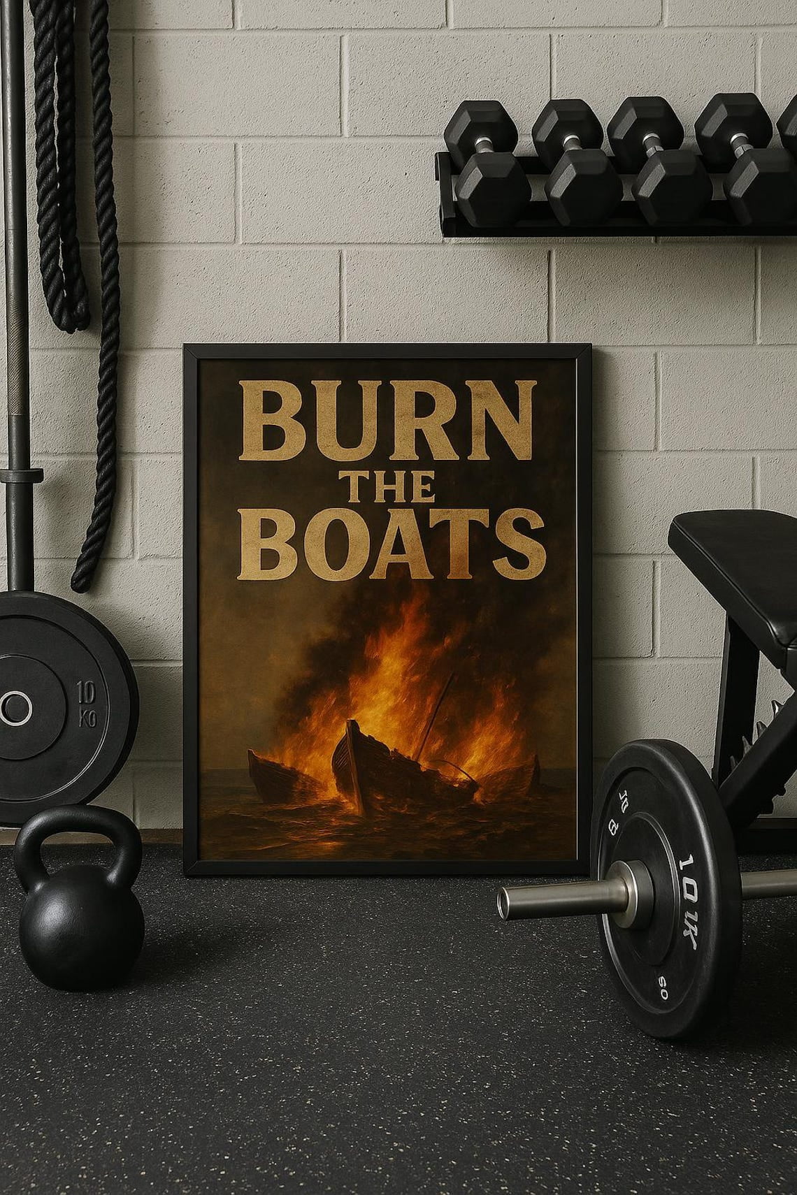 Burn The Boats Motivational Wall Art, Unframed Paper Poster 11x14in ...