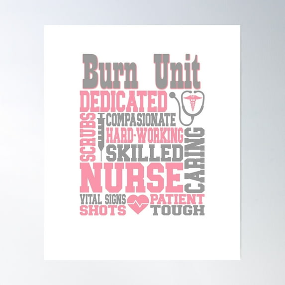 Burn Unit Nurse Scrubs Squad Er Icu Nurse Poster Wall Art, Modern Wall ...