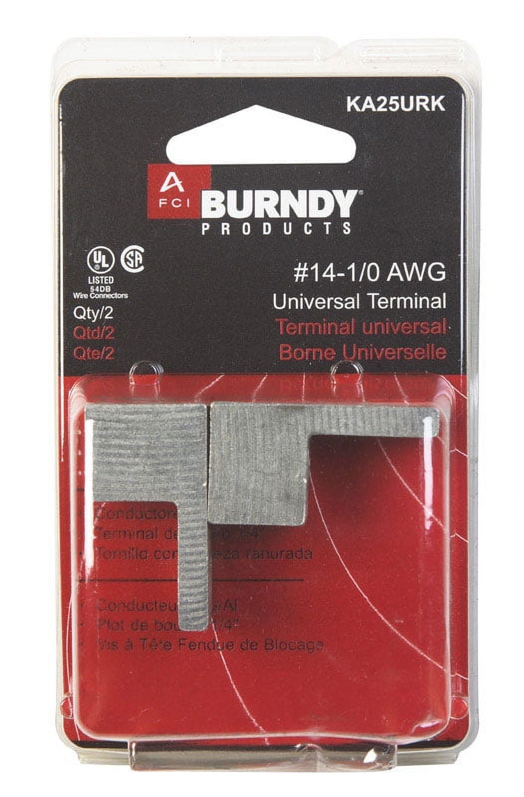 Burndy KA25URK Universal Terminal Lug, #14-1/0 AWG - Walmart.com