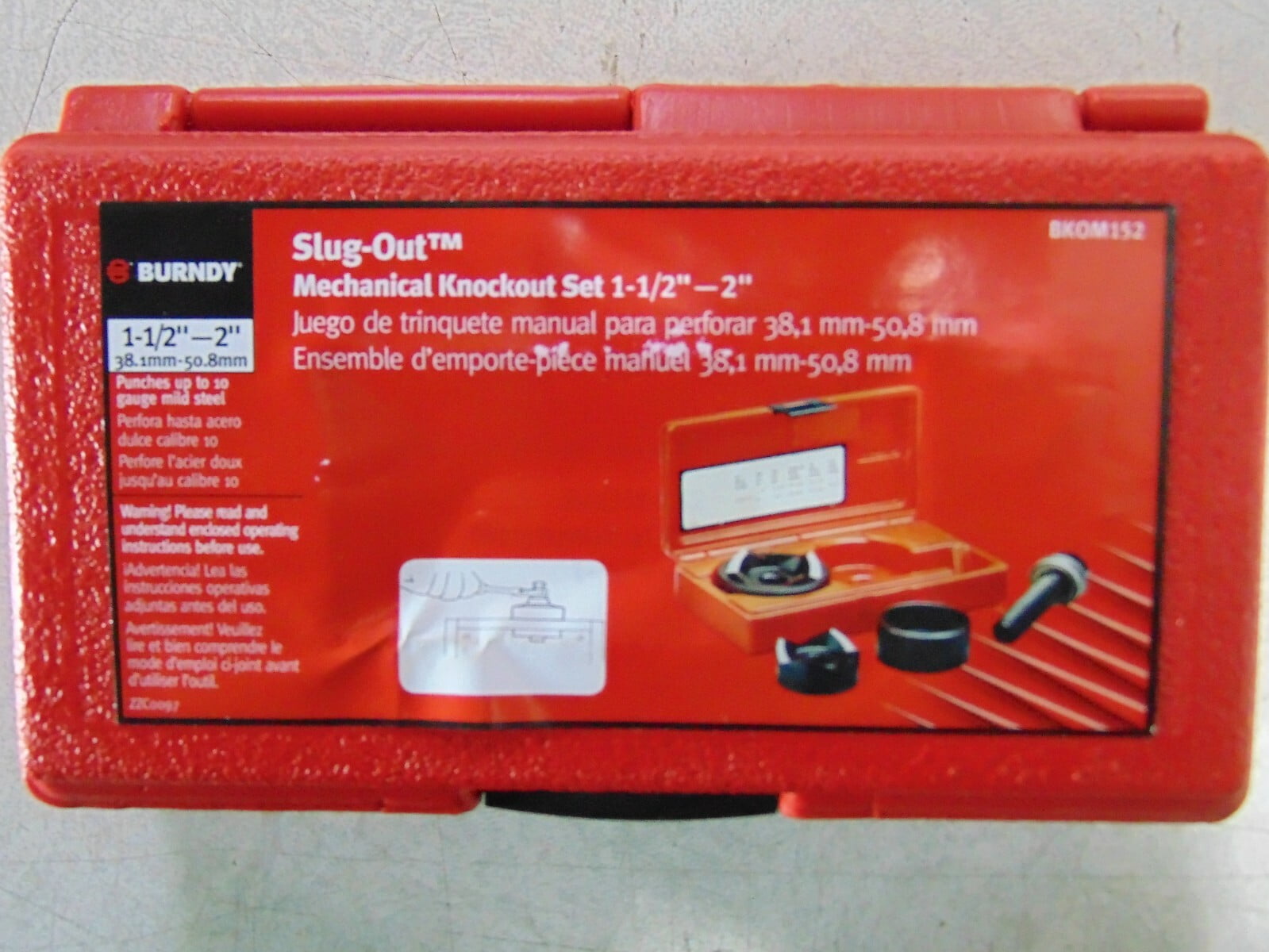 Burndy 1-1/2" - 2" Slug-Out Mechanical Knockout Punch Set Hole Punch ...