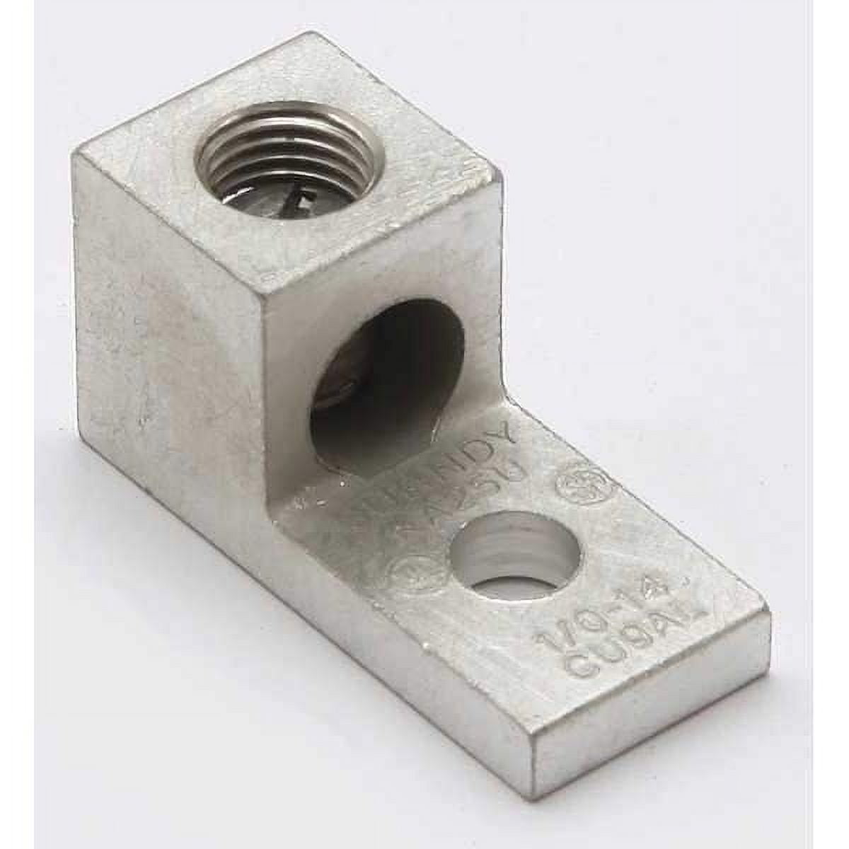 Burndy Mechanical Lug, 1 Conductor, 1 Hole, 1/4 in Stud, Aluminum KA25U ...