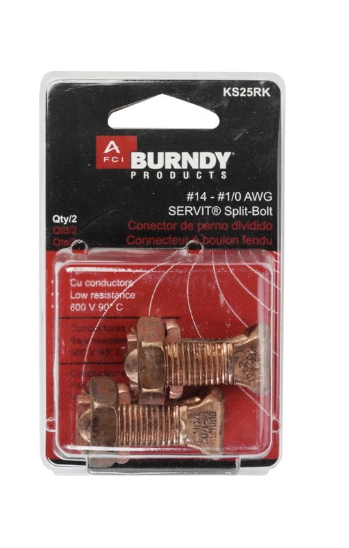 Burndy Servit Split Bolt Connector 2 pk - Walmart.com