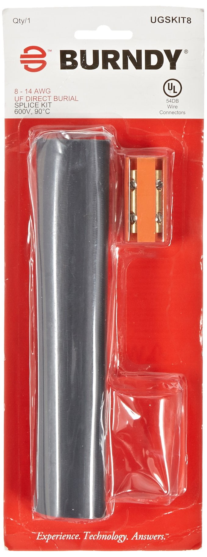 Burndy UGSKIT8 UF Direct Burial Splice Kit, 8 AWG - 14 AWG Copper Wire ...