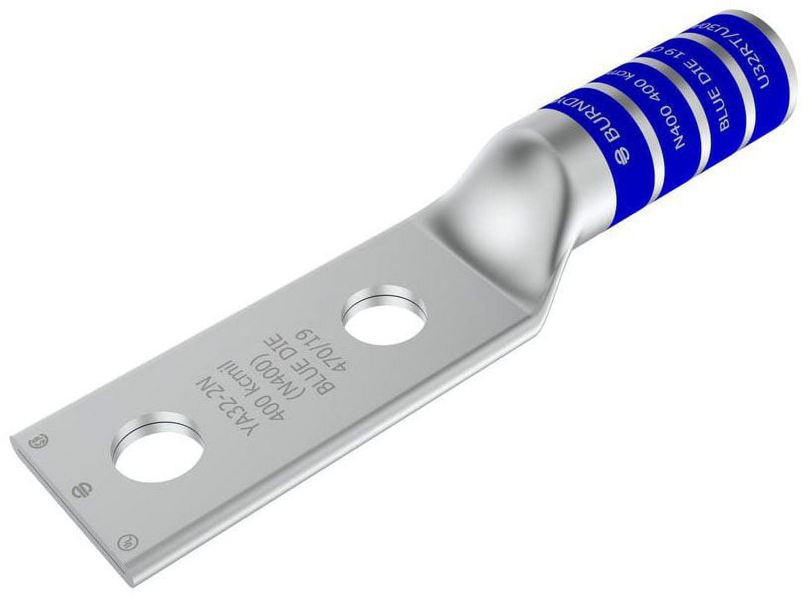 Burndy YA322N, 400 KCMIL Str Copper, 1/2"" 2-Hole, Compression Cable ...