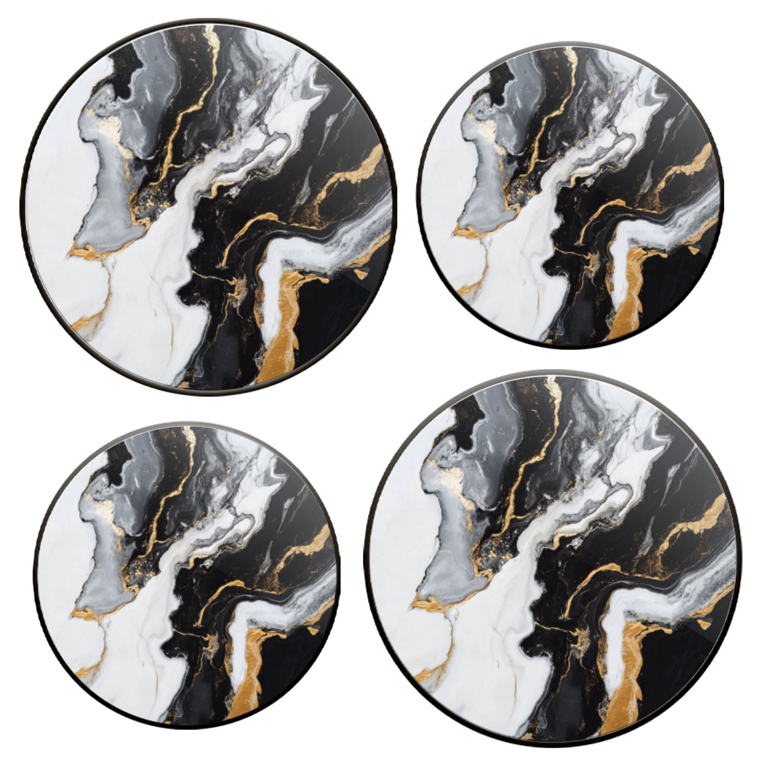 Burner Covers for Electric Stove Set of 4 for Range Accessories, Black ...