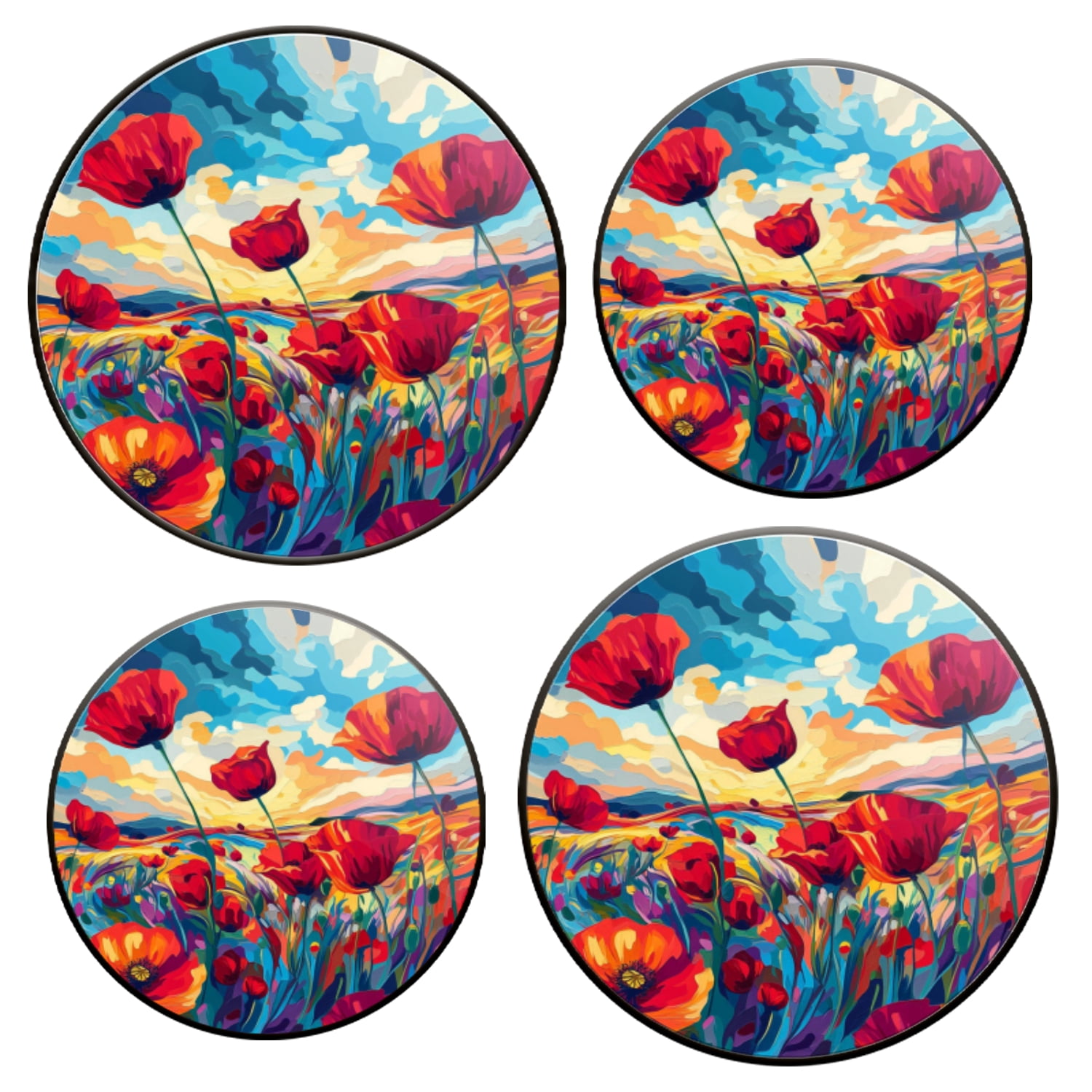 Burner Covers for Electric Stove Set of 4 for Range Accessories, Bright ...