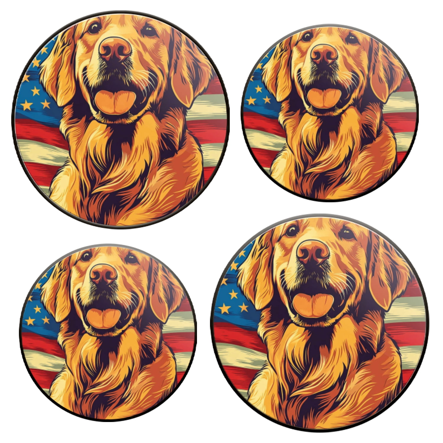 Burner Covers for Electric Stove Set of 4 for Range Accessories, Golden ...