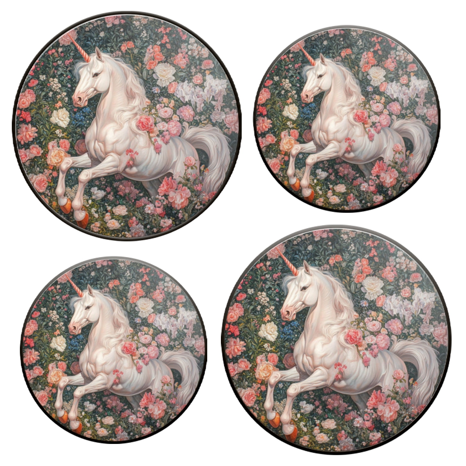 Burner Covers for Electric Stove Set of 4 for Range Accessories, White ...