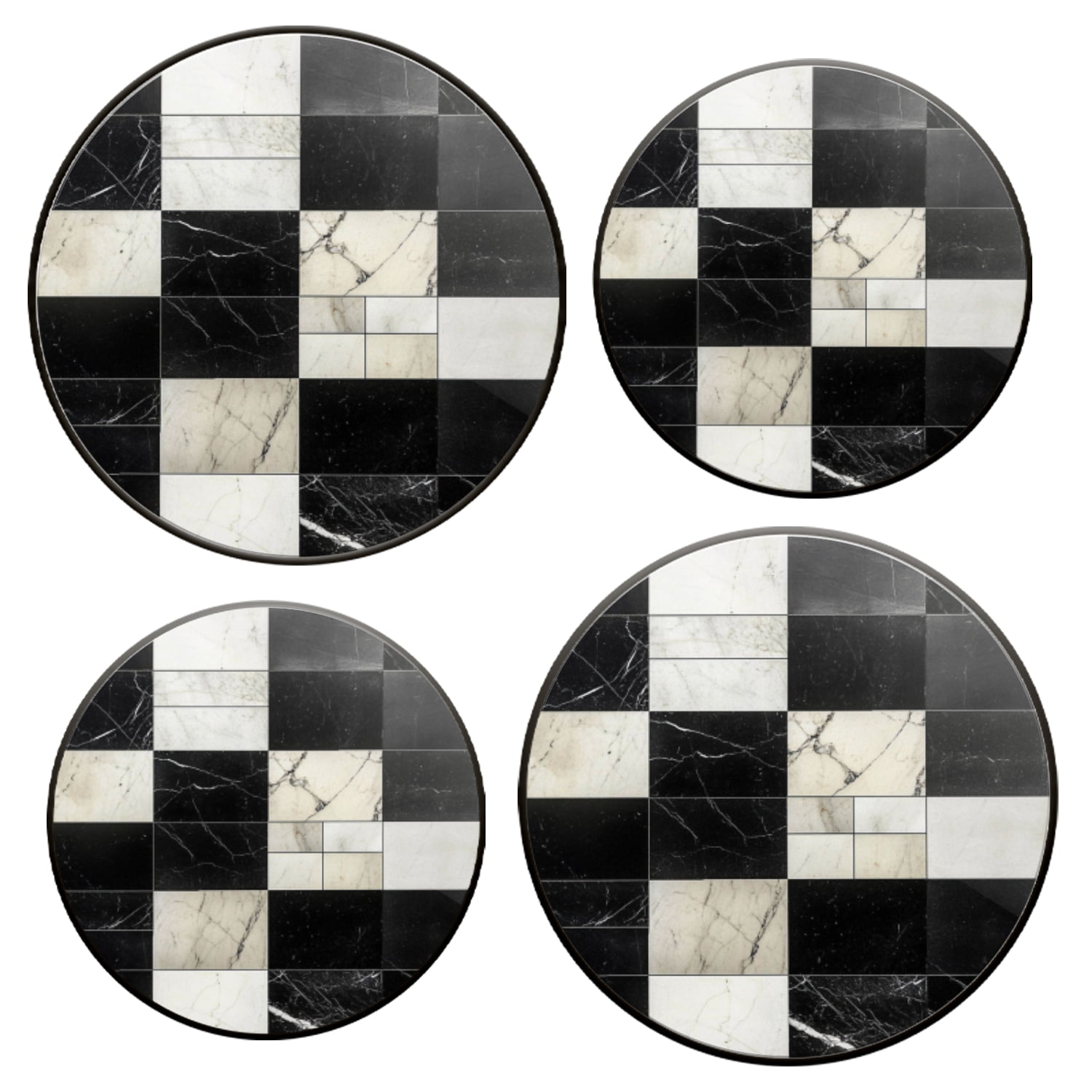 Burner Covers for Electric Stove Set of 4 for Range Accessories, Black ...