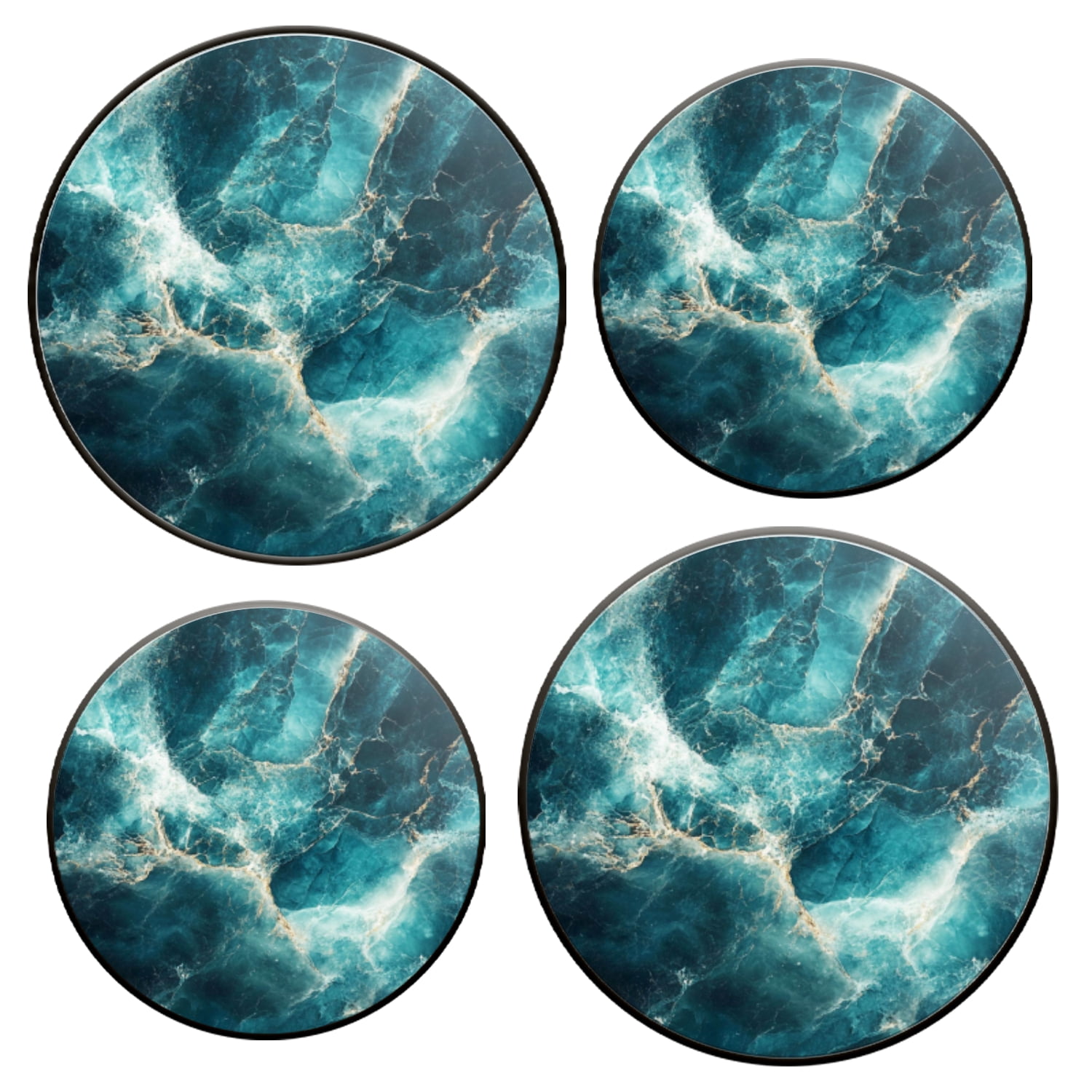 Burner Covers for Electric Stove Set of 4 for Range Accessories, Blue ...