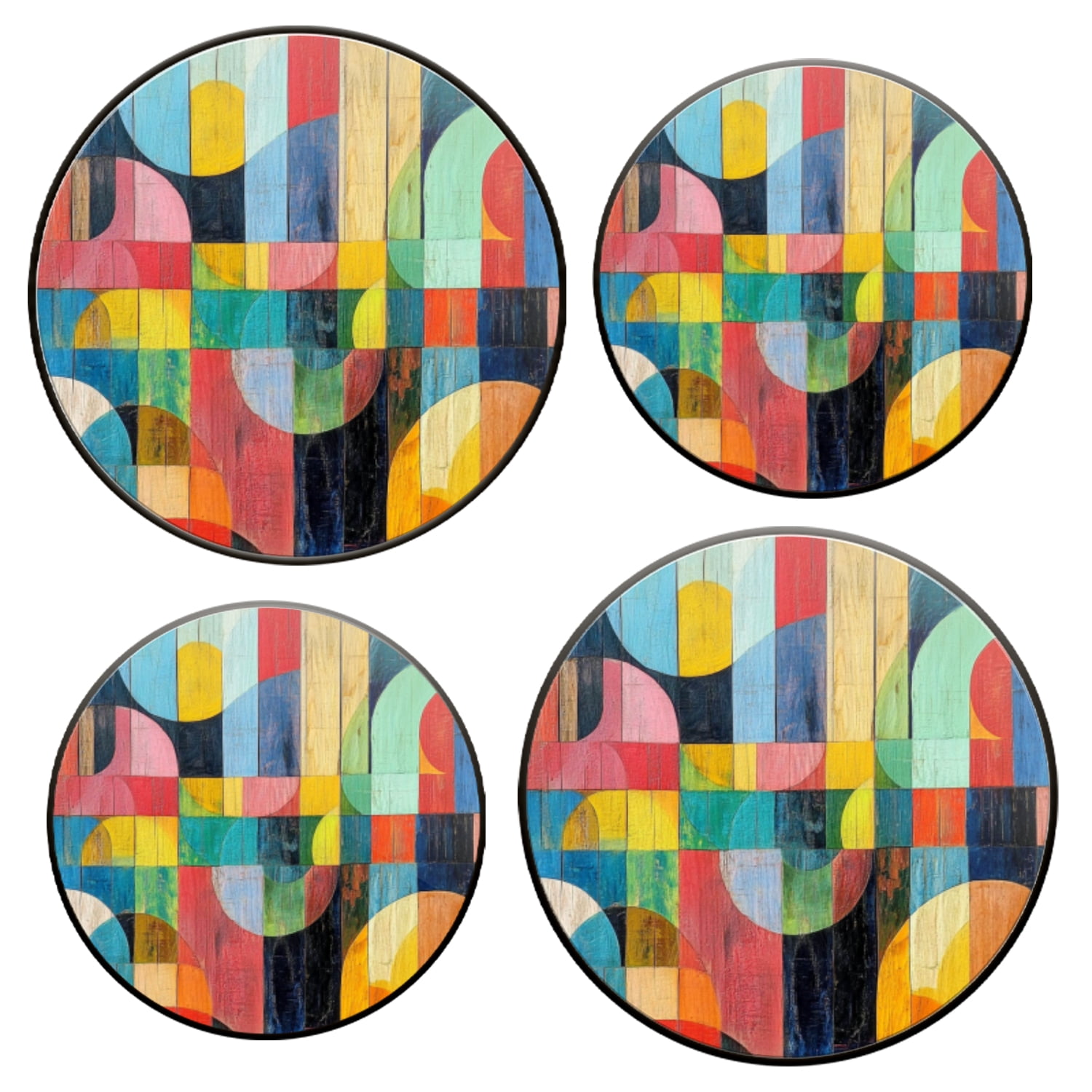 Burner Covers for Electric Stove Set of 4 for Range Accessories, Dynamic Shape Composition Gas ...