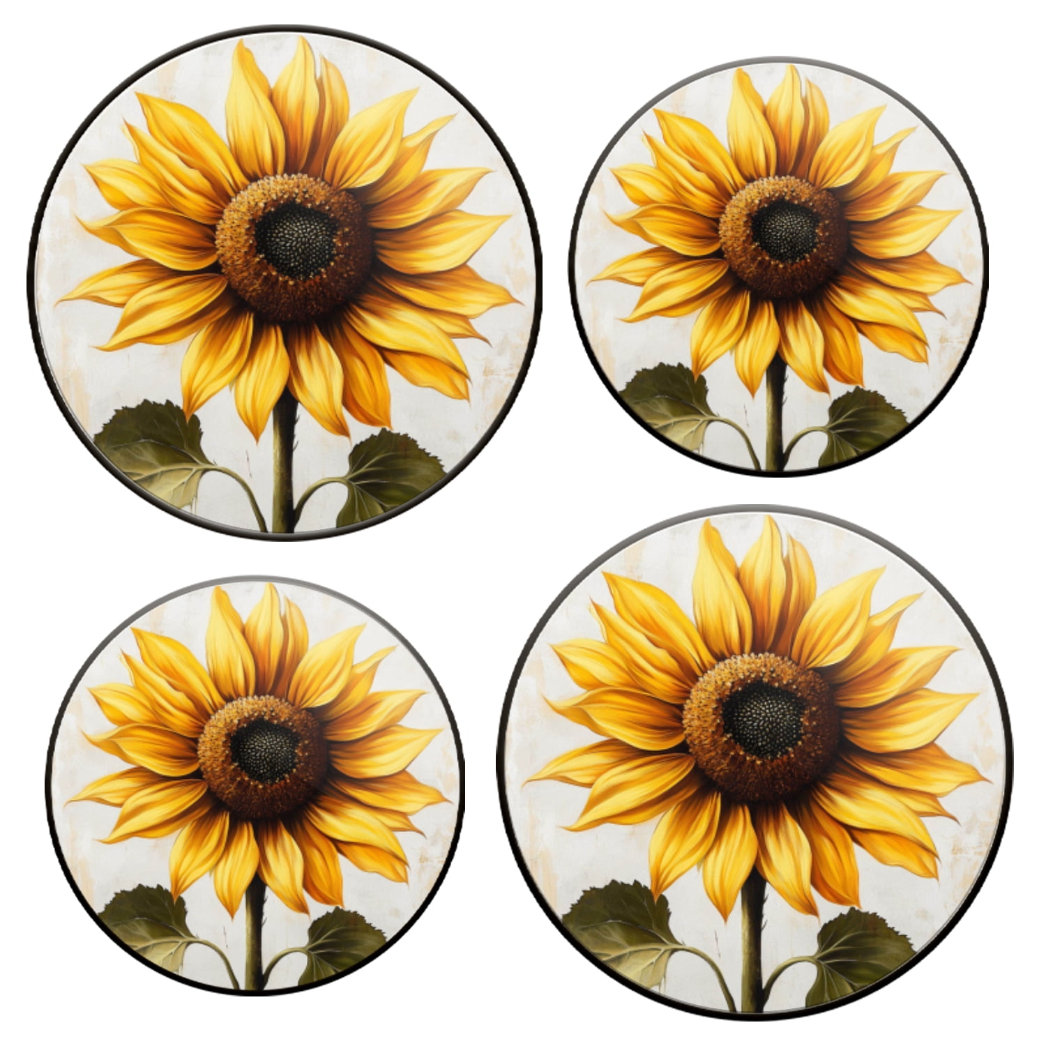 Burner Covers for Electric Stove Set of 4 for Range Accessories, Golden ...