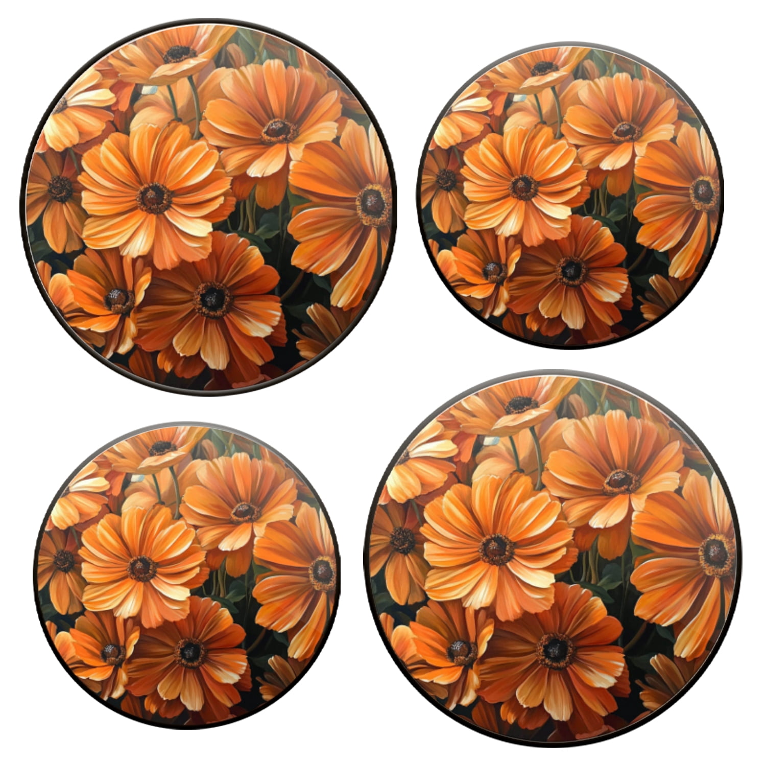 Burner Covers for Electric Stove Set of 4 for Range Accessories, Sun ...