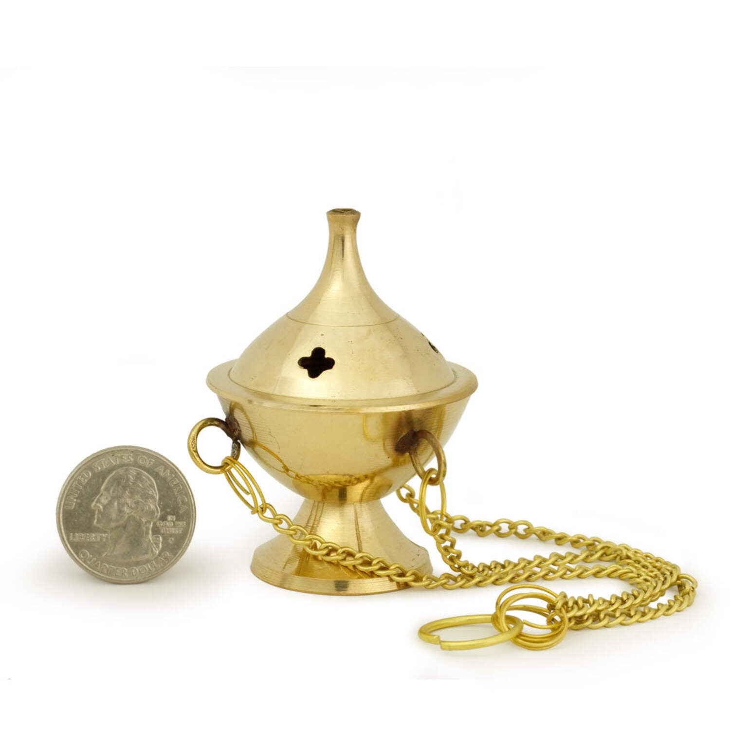Burner - Hanging Brass Burner, Jali 2"Hx2"D - Walmart.com