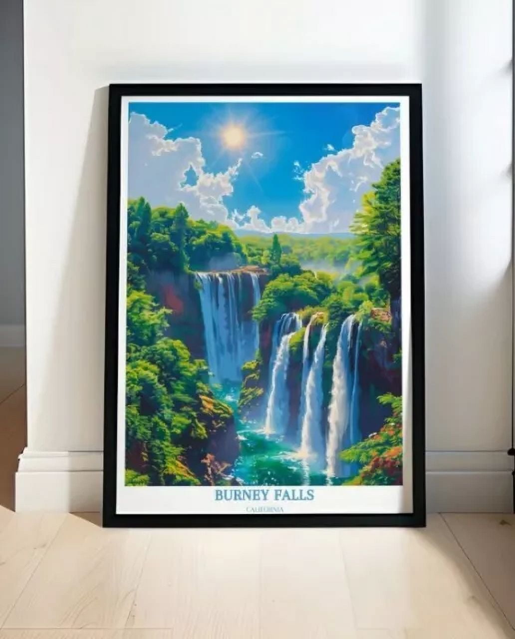 Burney Falls California Travel Poster NO FRAMED POSTER Home Decor ...