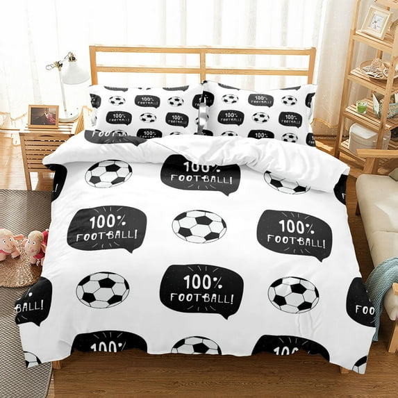 Burning 3D Football Bedding Set King Double Full Twin Single Size ...