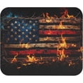 Burning American Flag Mouse Pad 9 x 8 Inch, Patriotic USA Desk Mat ...