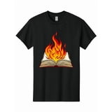 Burning Book Flames Passionate Reader Gift Library Literature Fire ...