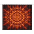 Burning Ember Crackle Pattern Print Shower Curtain,Cloth Fabric ...