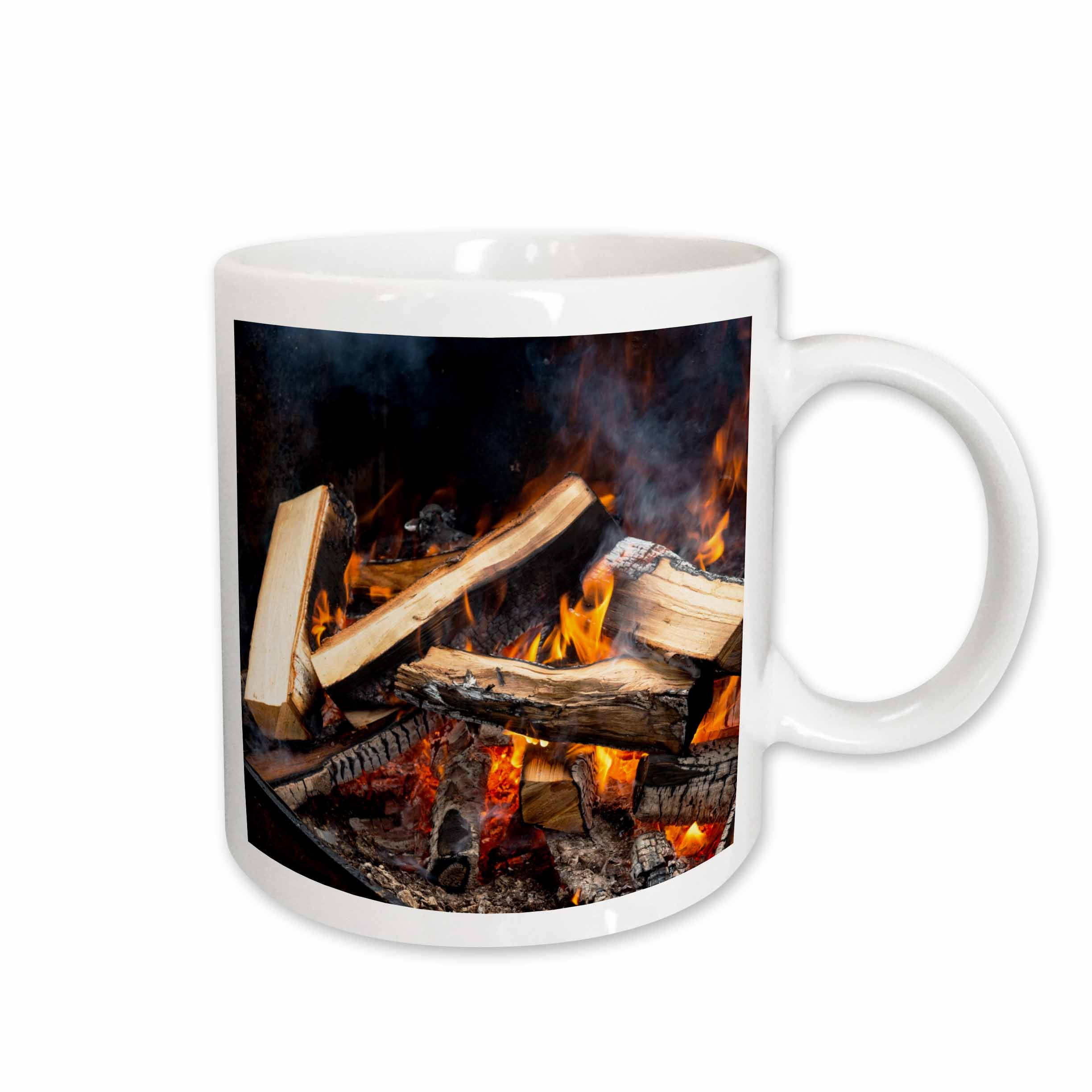 3drose, Burning Firewood in an Open Stove. Yellow and Orange Fire and ...