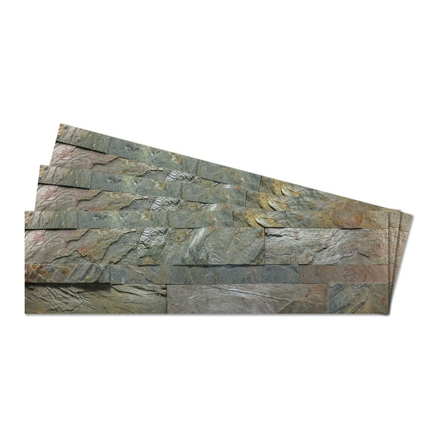 Burning Forest - Self-Adhesive 3D Peel & Stick Stacked Natural Stone ...