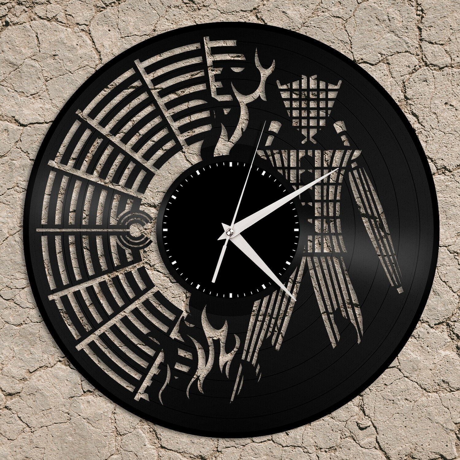 Burning Man Vinyl Wall Clock Unique Design Kids Room Christmas ...