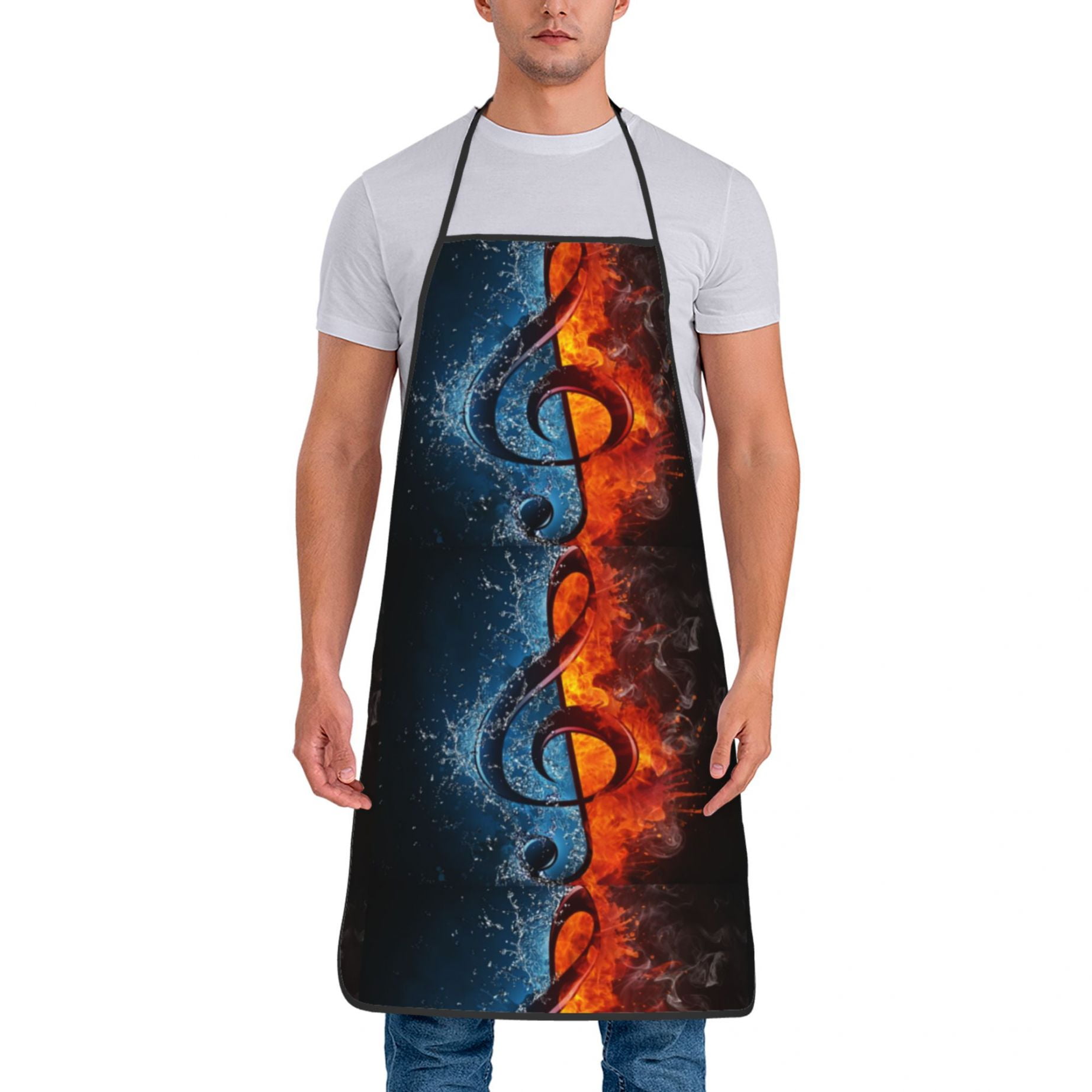 Burning Music Note Illustration Of The Treble Clef In Fire And Water ...