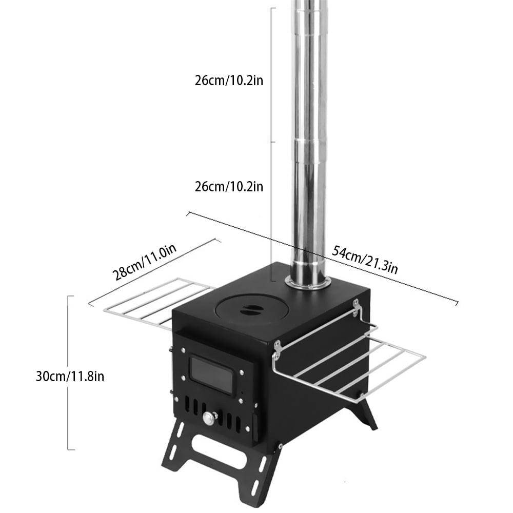 Burning Outdoor Camping Wood-burning Stove Firewood Burner Stainless ...