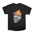 Burning Skull with Flowers T-Shirt Tee Gift For Him Merch For Her ...