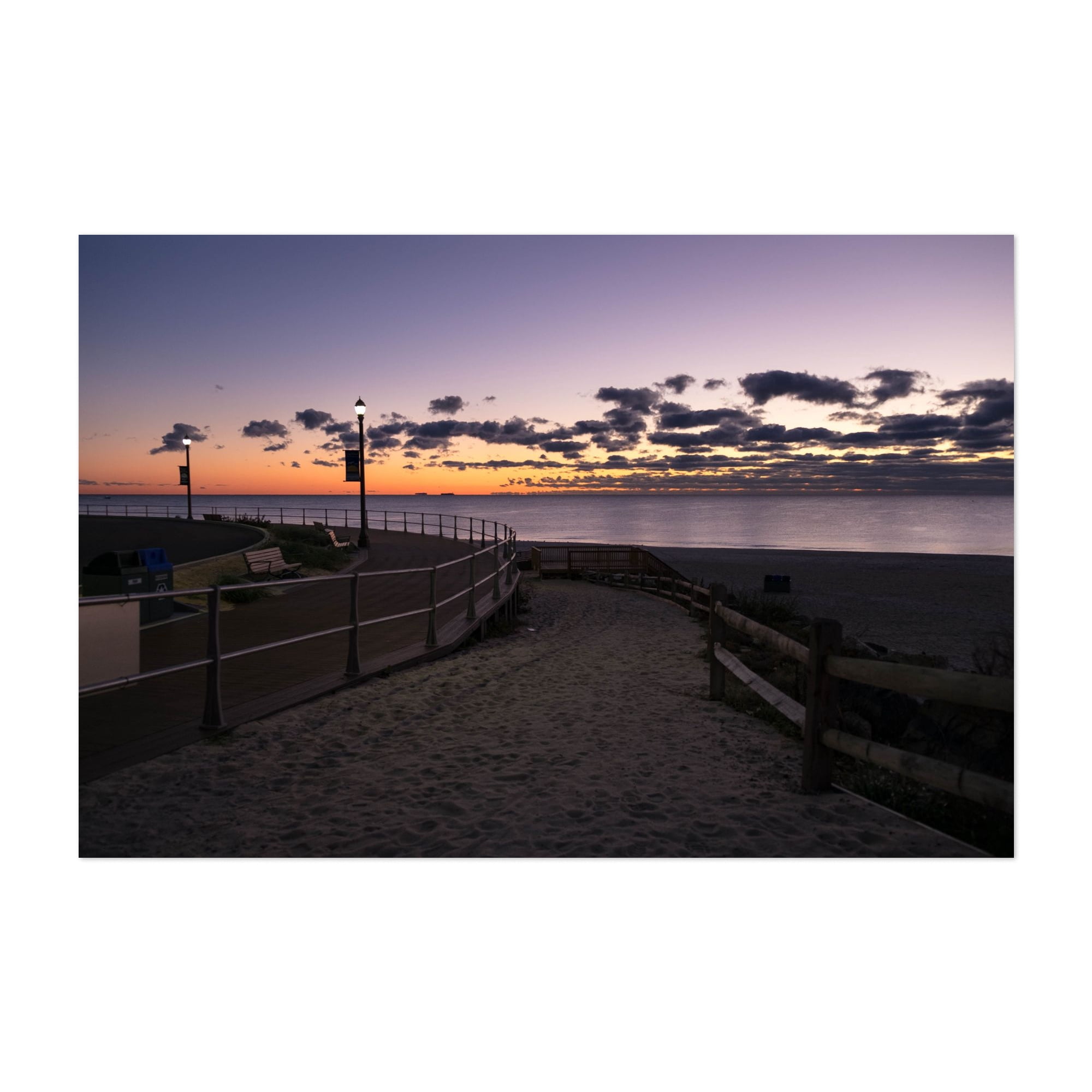 Burning Sunrise - Long Branch New Jersey Photography Sunset Boardwalk ...