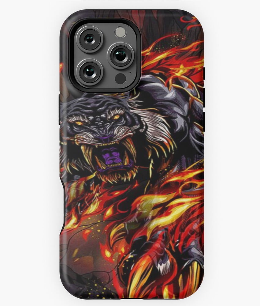 Burning Tiger Fire Art Phone Case for iPhone 16 15 14 13 12 11 Pro Max - Walmart.com