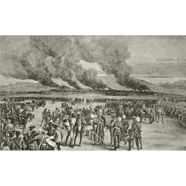 The Burning of The Zulu Royal Kraal At Ulundi After The Battle of ...
