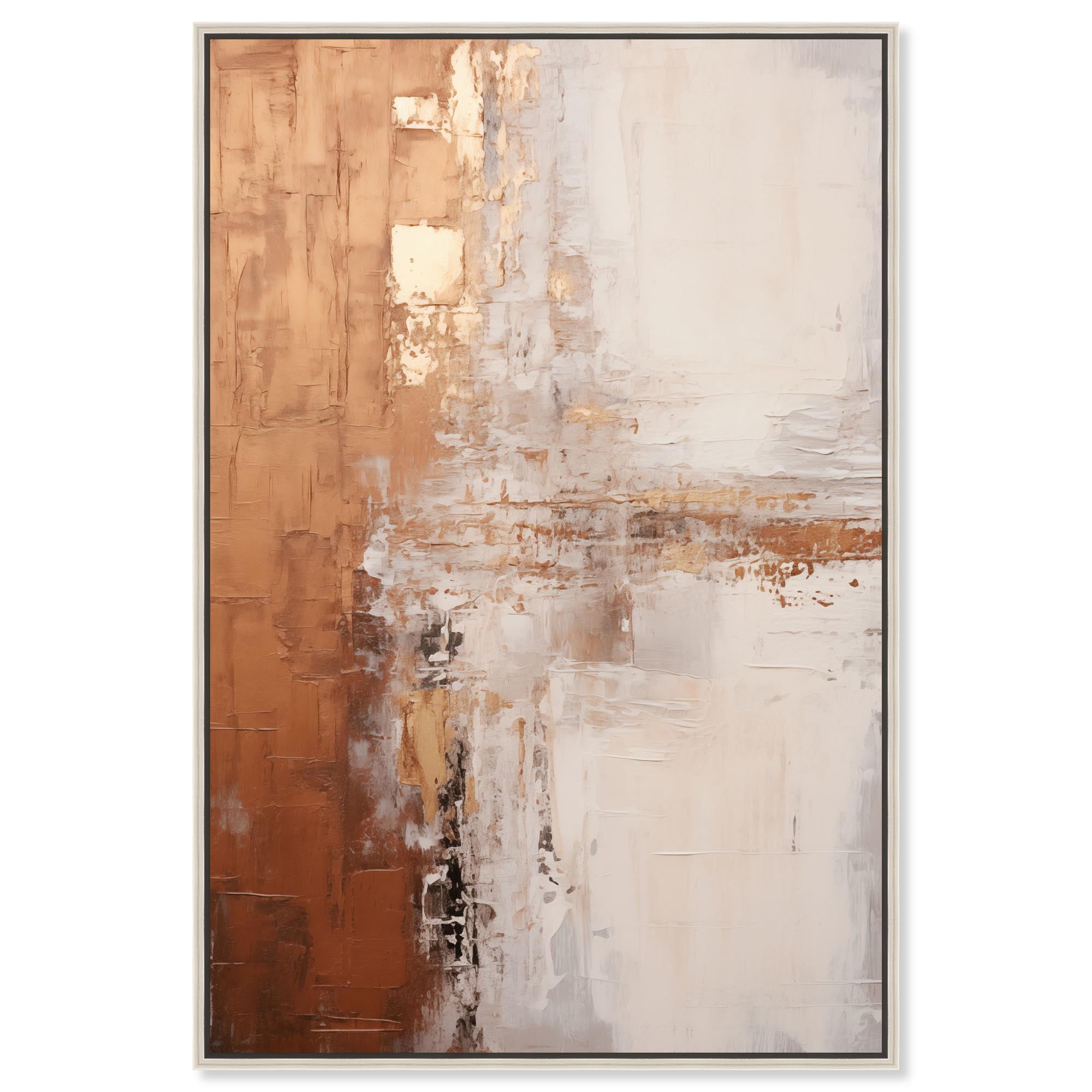 Burnished Memory Canvas Earth Tone Abstracts by Art Remedy, Silver ...