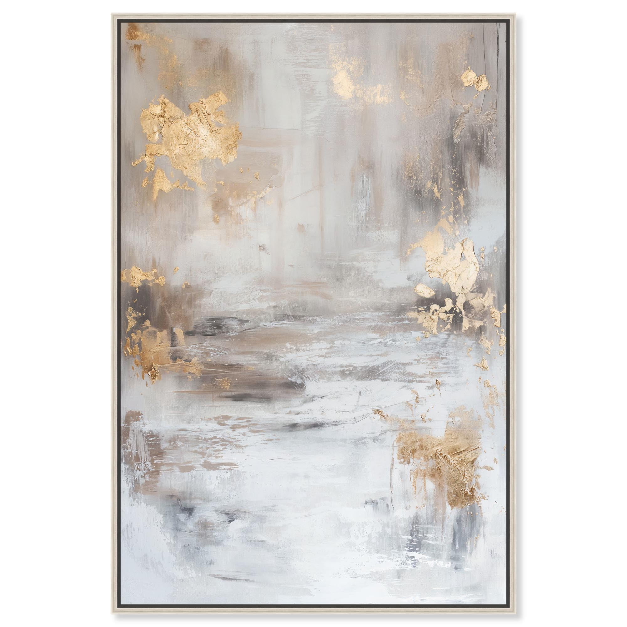 Burnished Patina Canvas Gemstone Abstract Art by Art Remedy, Silver ...