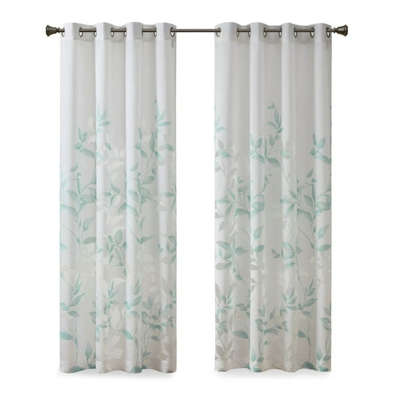 Burnout Printed Curtain Panel Pair(2 Pcs Window Panels) - Walmart.com