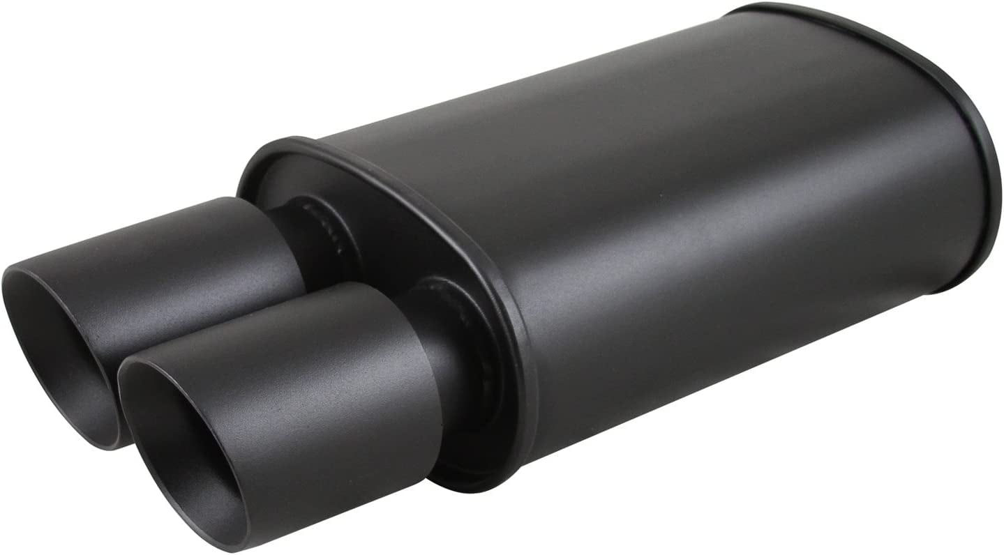 Burnout Spun locked Universal Oval Muffler Exhaust 3.5" Double Wall ...