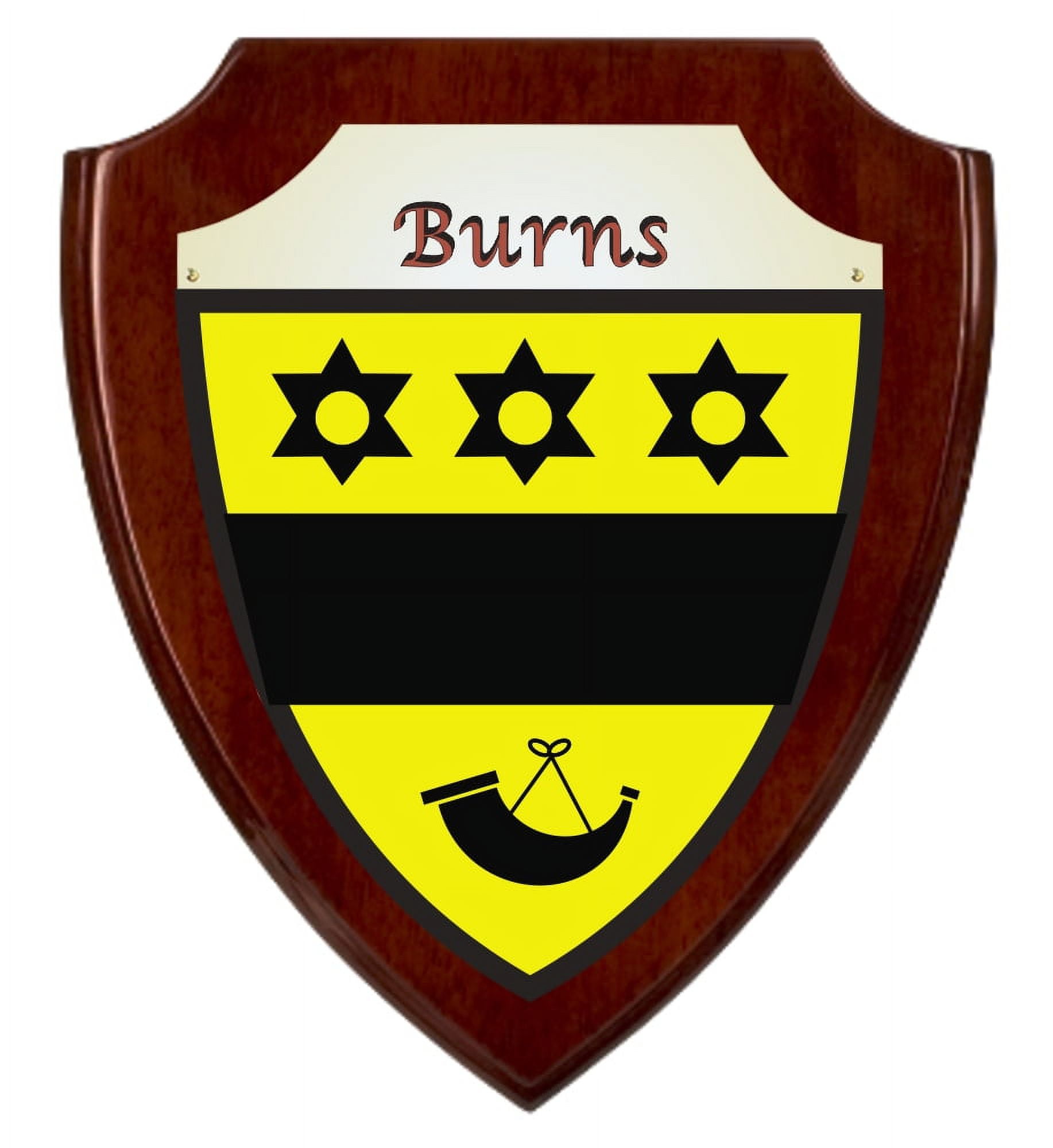 Burns Irish Coat of Arms Shield Plaque - Rosewood Finish - Walmart.com