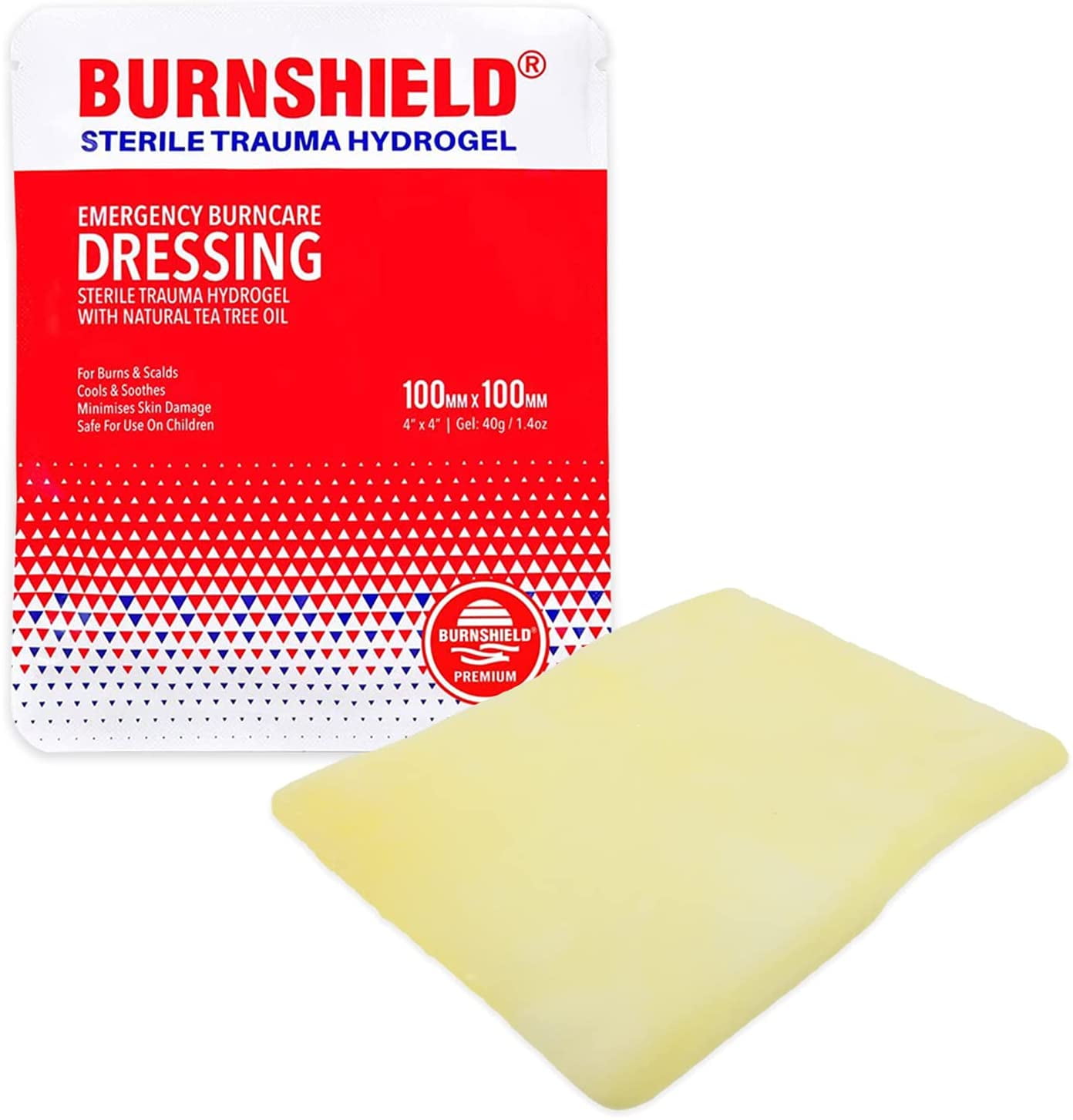Burnshield Sterile First Aid Burn Dressing Non Stick Pads for Wounds ...