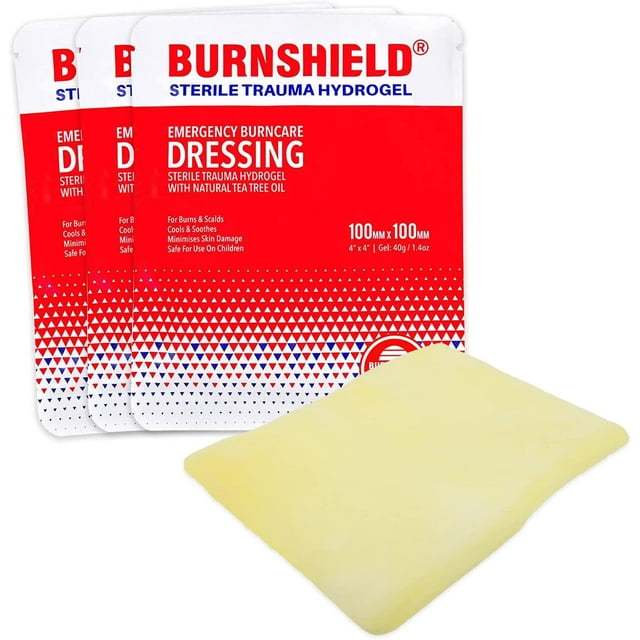 Burnshield Sterile First Aid Burn Dressing Non Stick Pads for Wounds ...