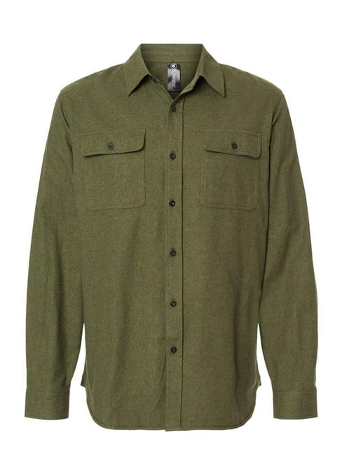 Extra Heavyweight Brawny Flannel Shirt, Solid Colors - Walmart.com