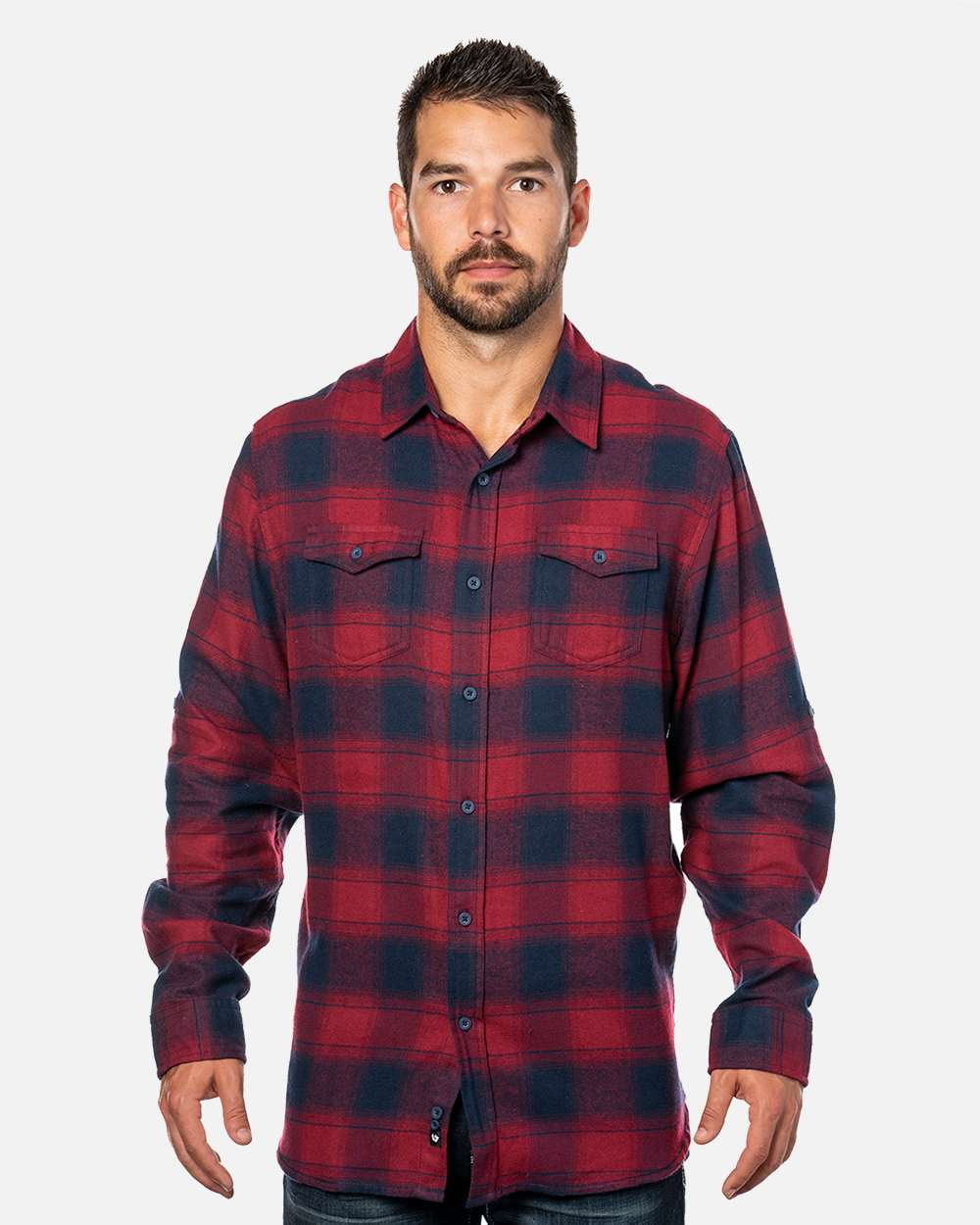 Burnside B8210 Men's Plaid Flannel Shirt (2 PACK) - Walmart.com
