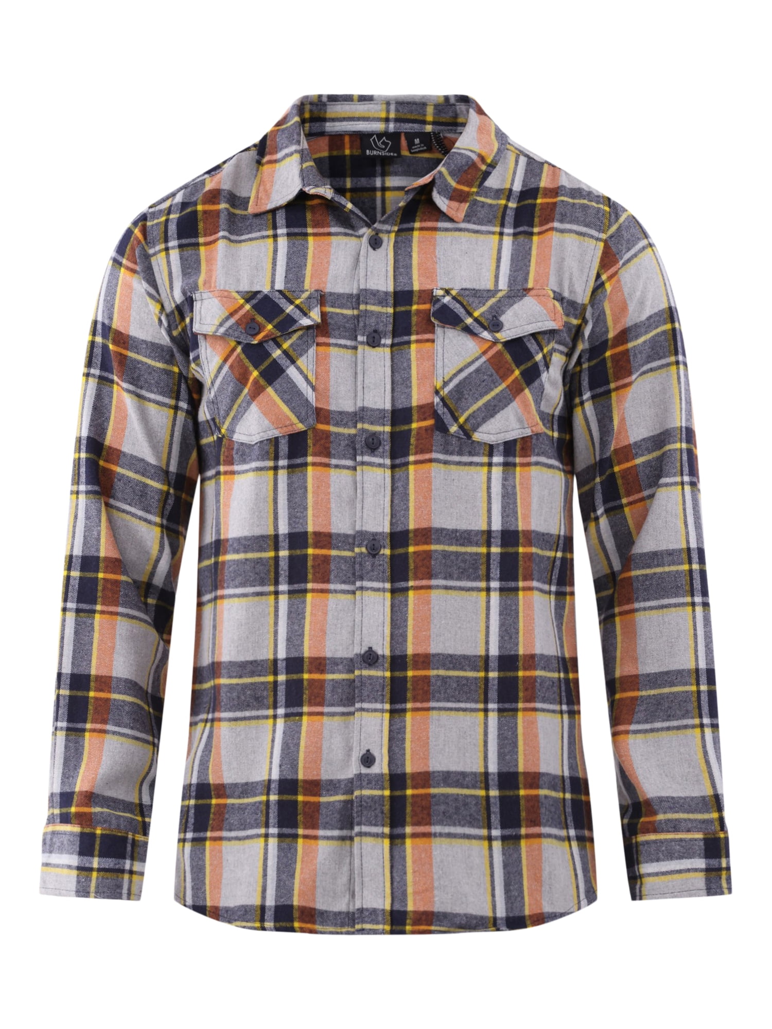Burnside Men's Modern Fit Plaid Flannel Shirt with Long Sleeves, Sizes ...