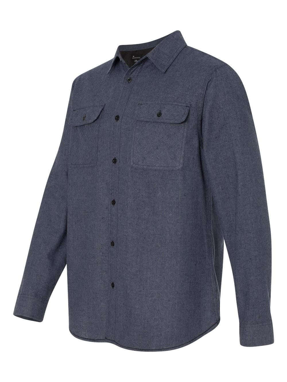 Burnside Men's Long Sleeve Solid Flannel Shirt - Walmart.com